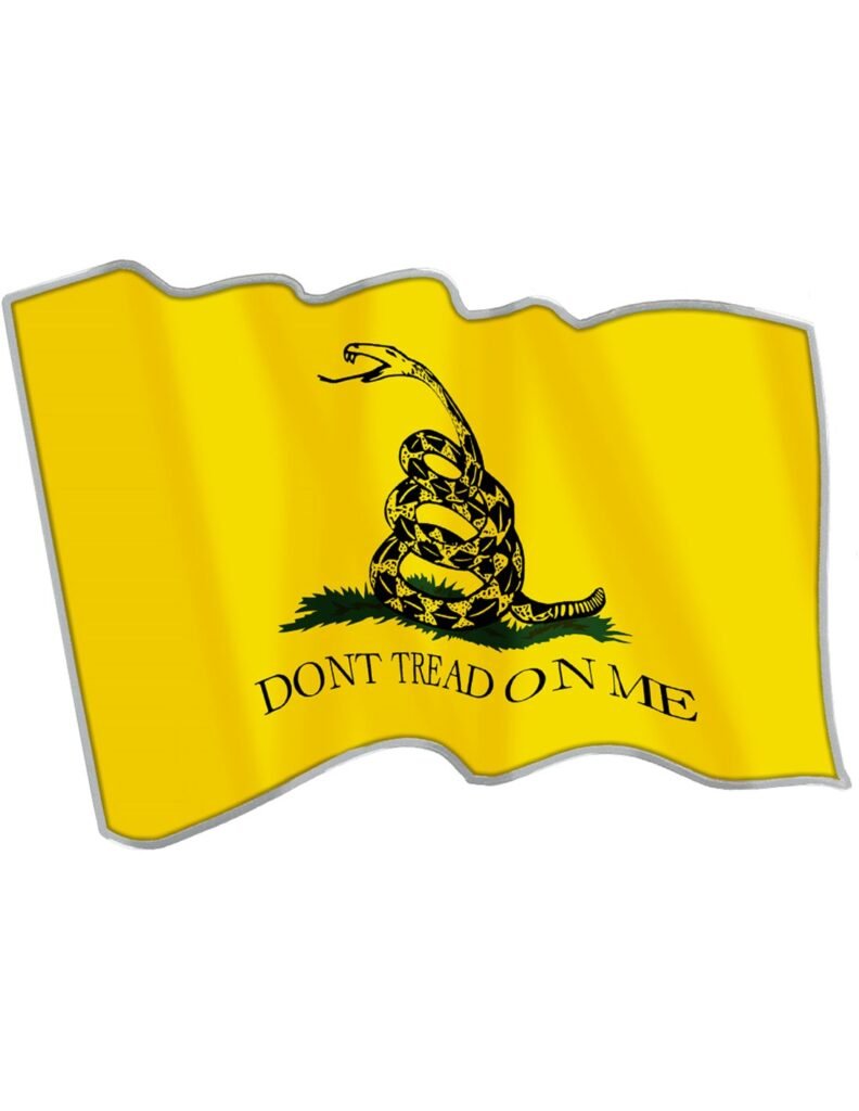 1 oz Silver 3D Waving Flag Don’t Tread On Me 2024 Cameroon w Display ...